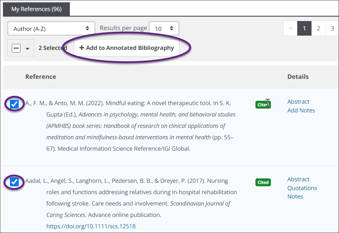 How do I start an annotated bibliography?