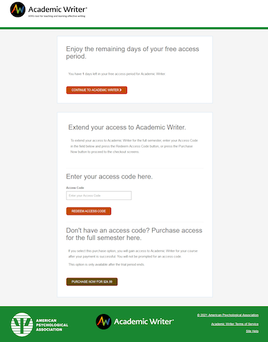 Where can I enter my access code?