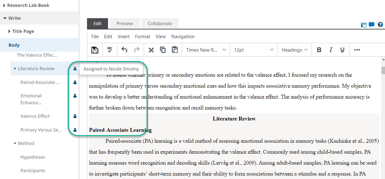 How do I collaborate on a paper in Academic Writer?