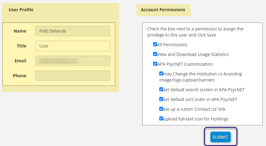 I need to add or change an APA PsycNet administrator